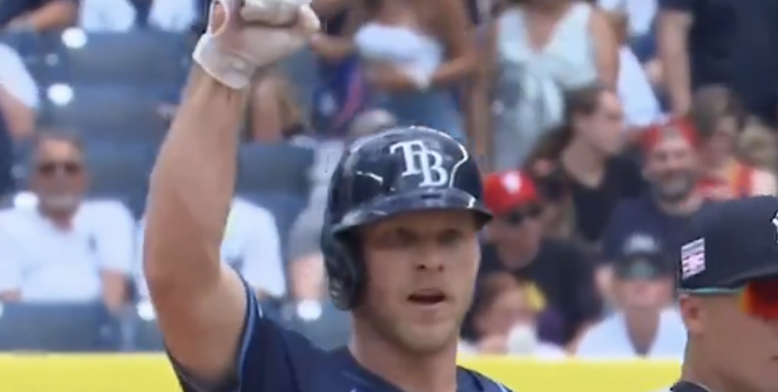 Tampa Bay Rays Player Does Trump "Fight" Celebration