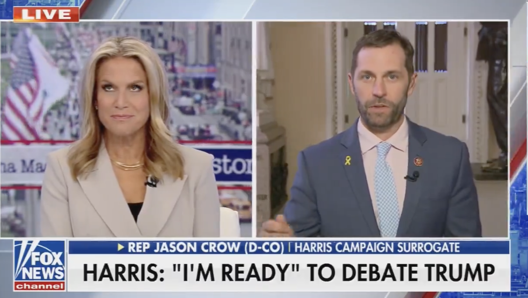 Martha MacCallum Rolls Eyes After Jason Crow Says Trump 'Afraid' of Harris