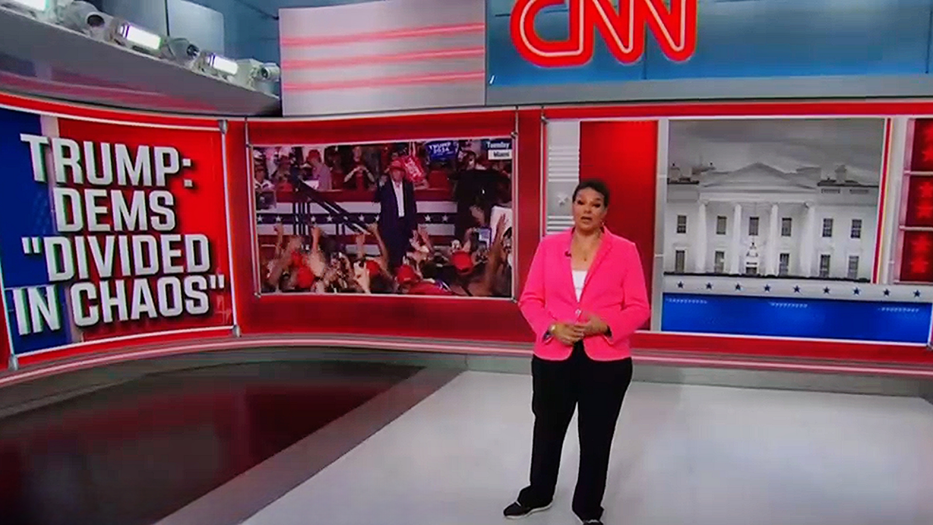 CNN: Trump 'Loving' Biden Turmoil-Attacks VP Harris At Rally