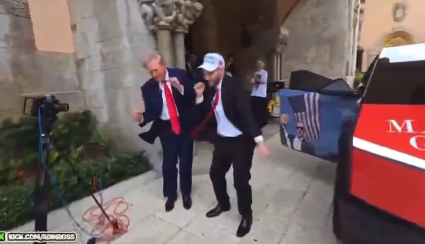 Trump Dances With Far-Right Streamer, Courts Youth Vote