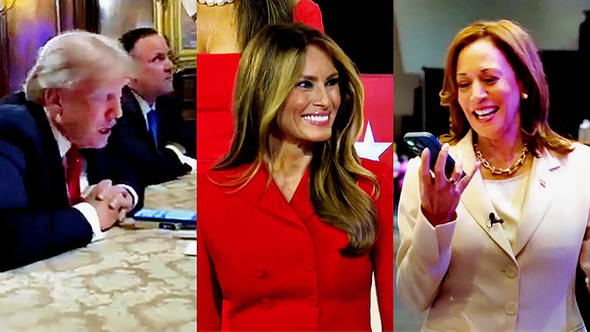Trump Weirdly Says Kamala Harris TIME Shot Look Like Melania