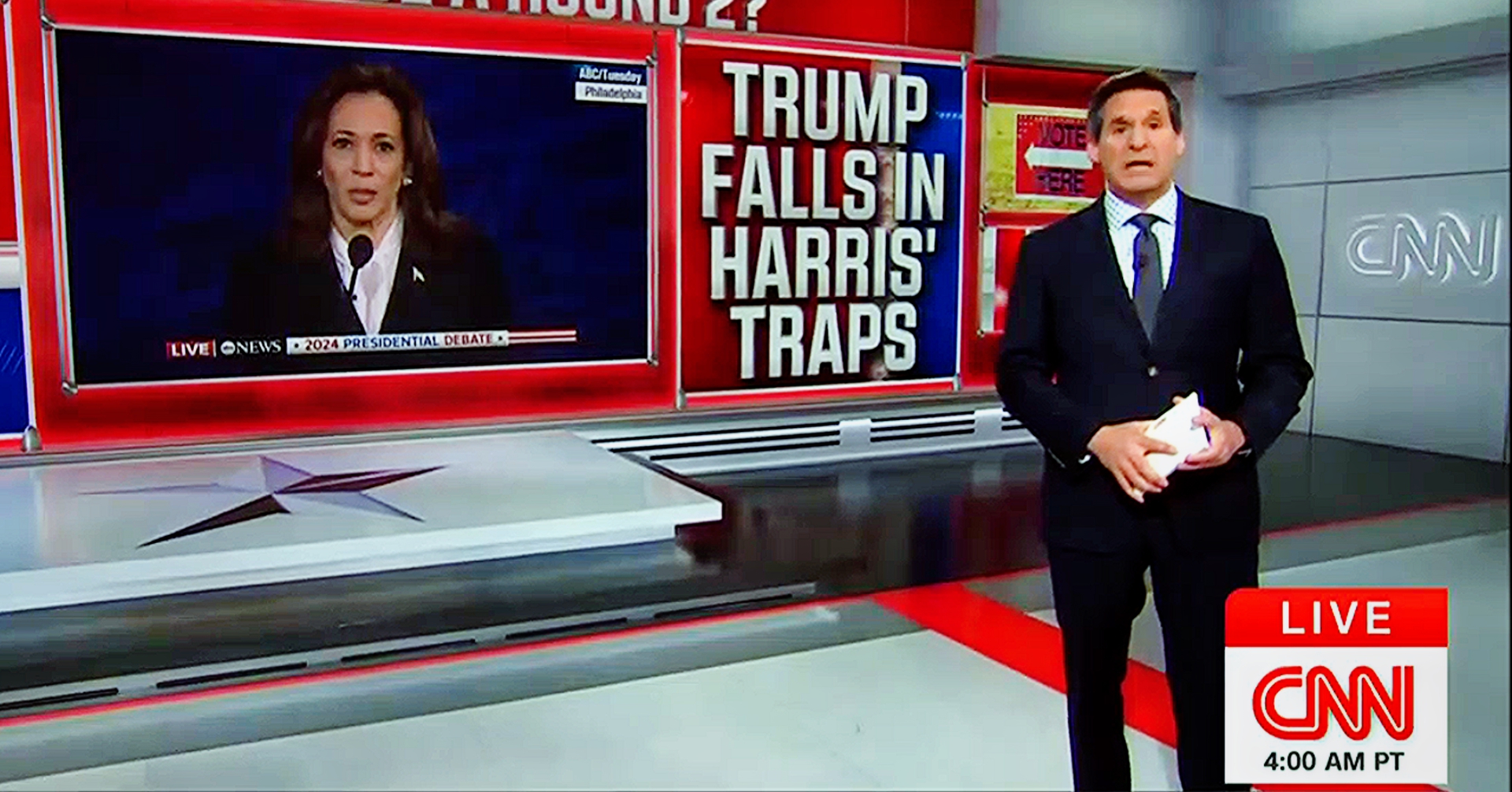 CNN Host Gushes Kamala Harris Trump Debate Absolute Stunner!