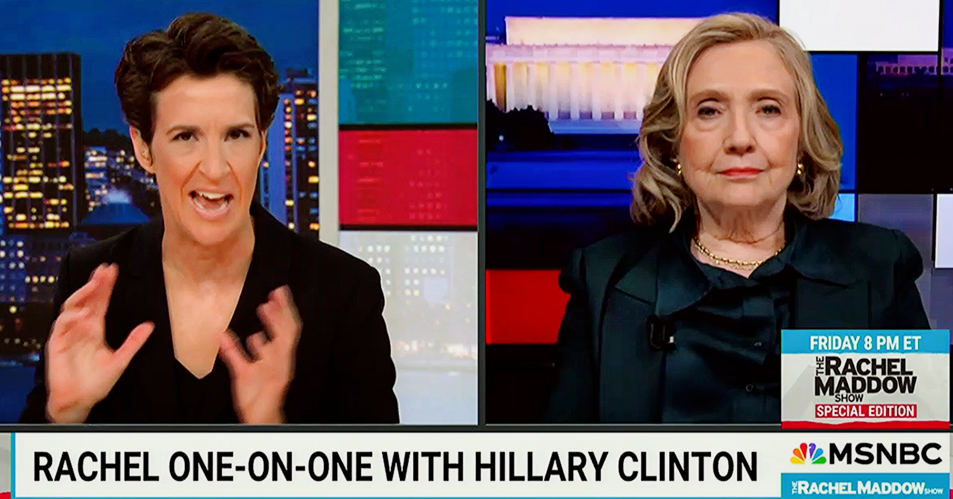 Hillary Clinton, Rachel Maddow Torch Trump 'Racist Lies'