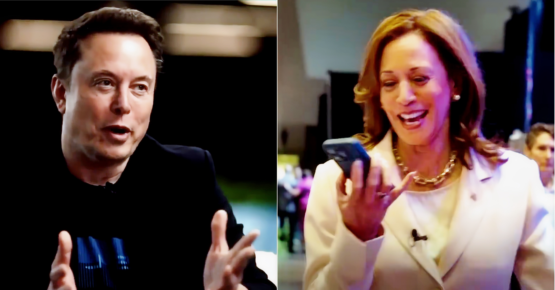 Elon Musk Posts Shocking Kamala Harris AI Pic -Of Trump Slam