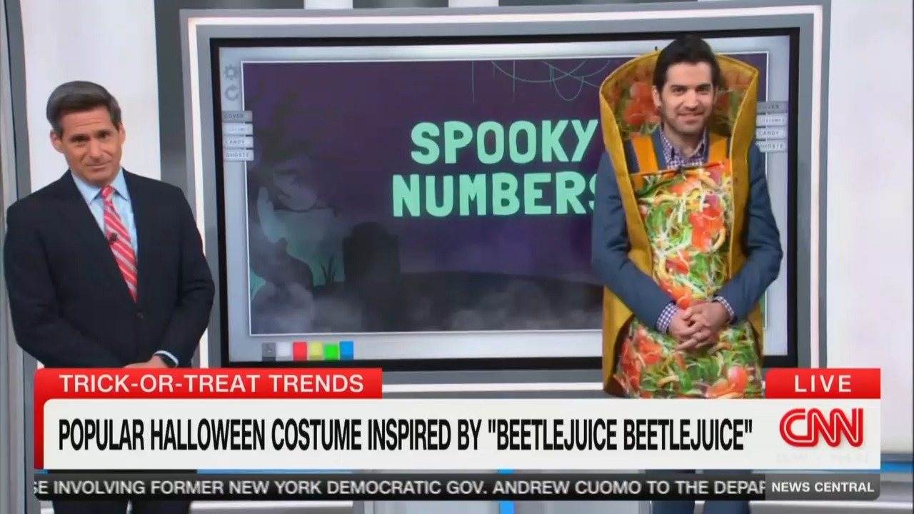 CNN's Harry Enten Dressed As a Taco For Halloween Segment