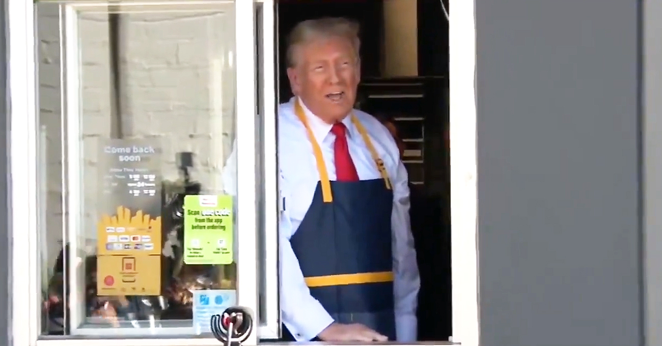 Trump Serves McDonalds to Customers At Drive-Thru