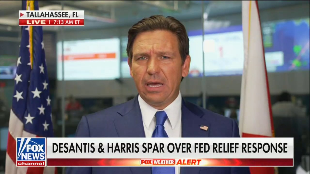 Ron DeSantis Goes Off on Kamala Harris for 'Political Games'