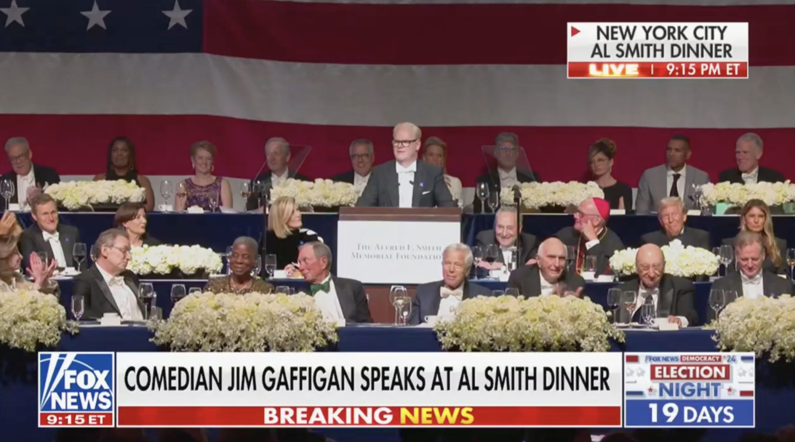 Jim Gaffigan Takes Shot at Kamala Harris’s Absence From Al Smith Dinner