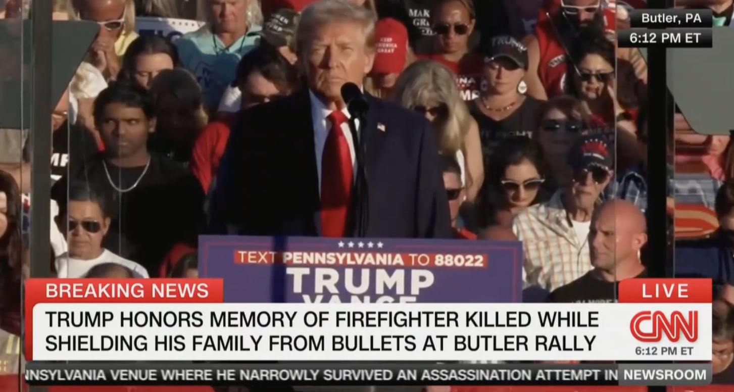 Trump Pays Tribute to 'Hero' Supporter Killed in Butler, PA
