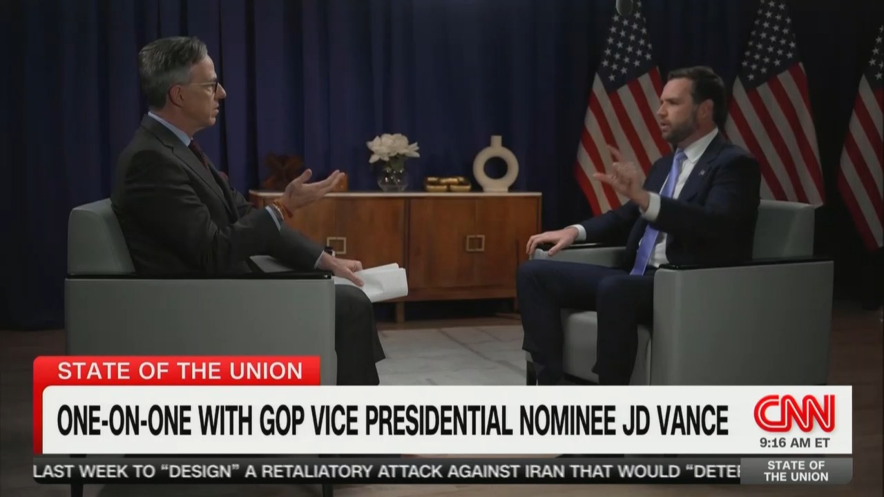 VIDEO: Jake Tapper and JD Vance CNN Interview on Trump
