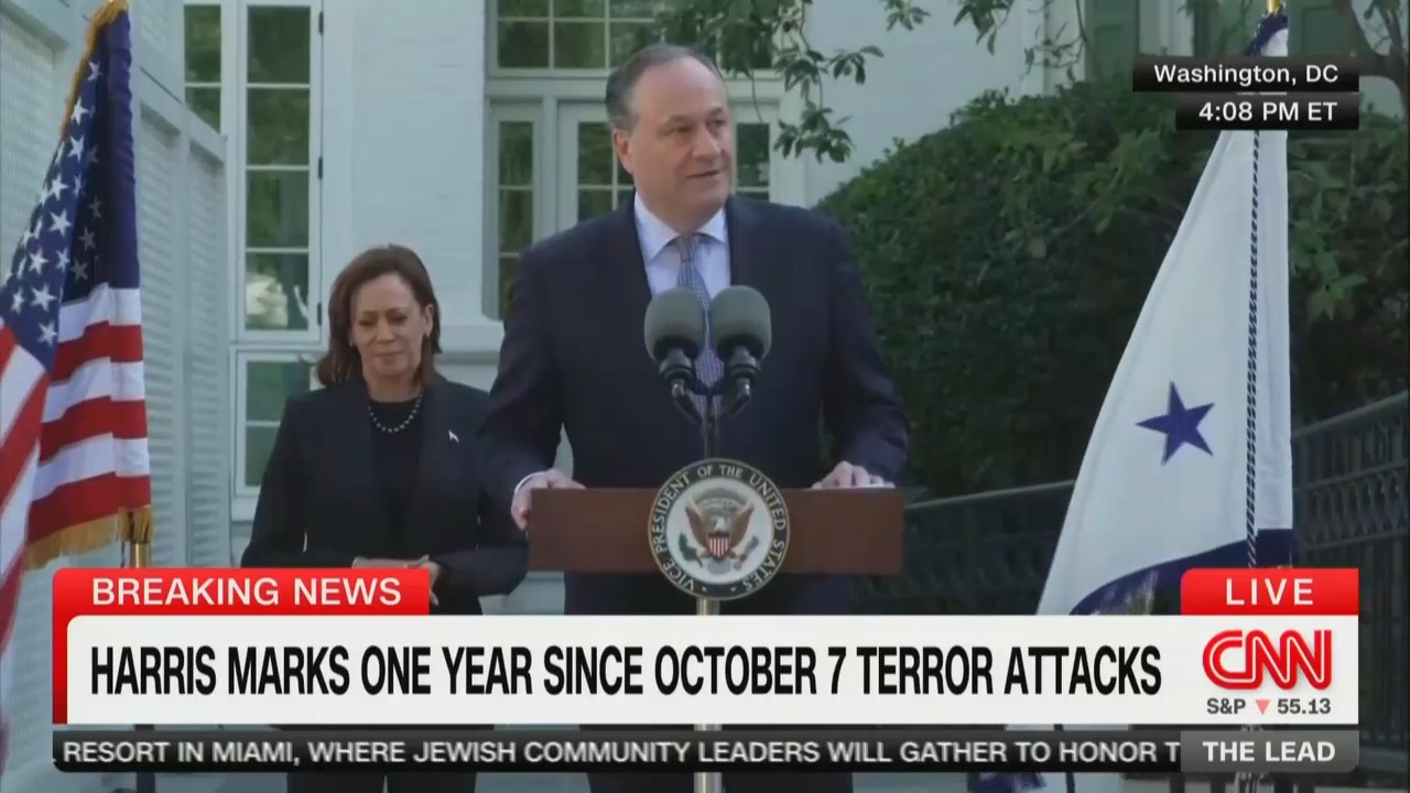 Doug Emhoff Marks Oct 7th With Emotional Speech