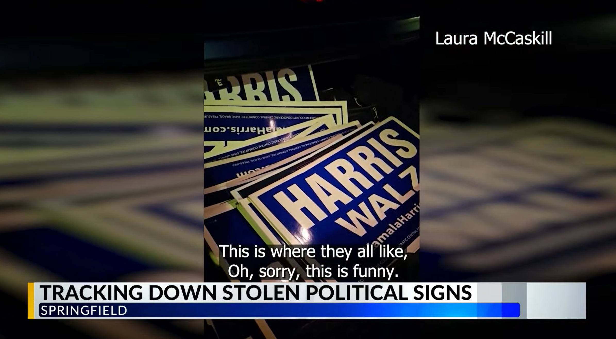 Laura McCaskill Tracked Stolen Campaign Signs With Air Tags