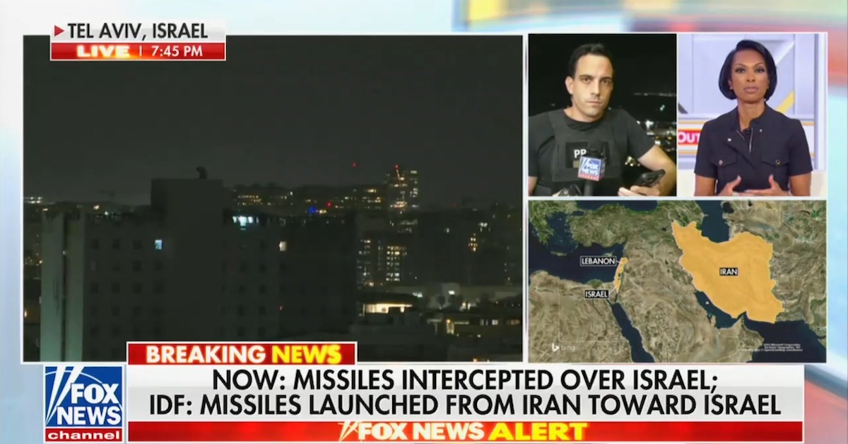 Trey Yingst Interrupted As He Captures Missiles Over Israel