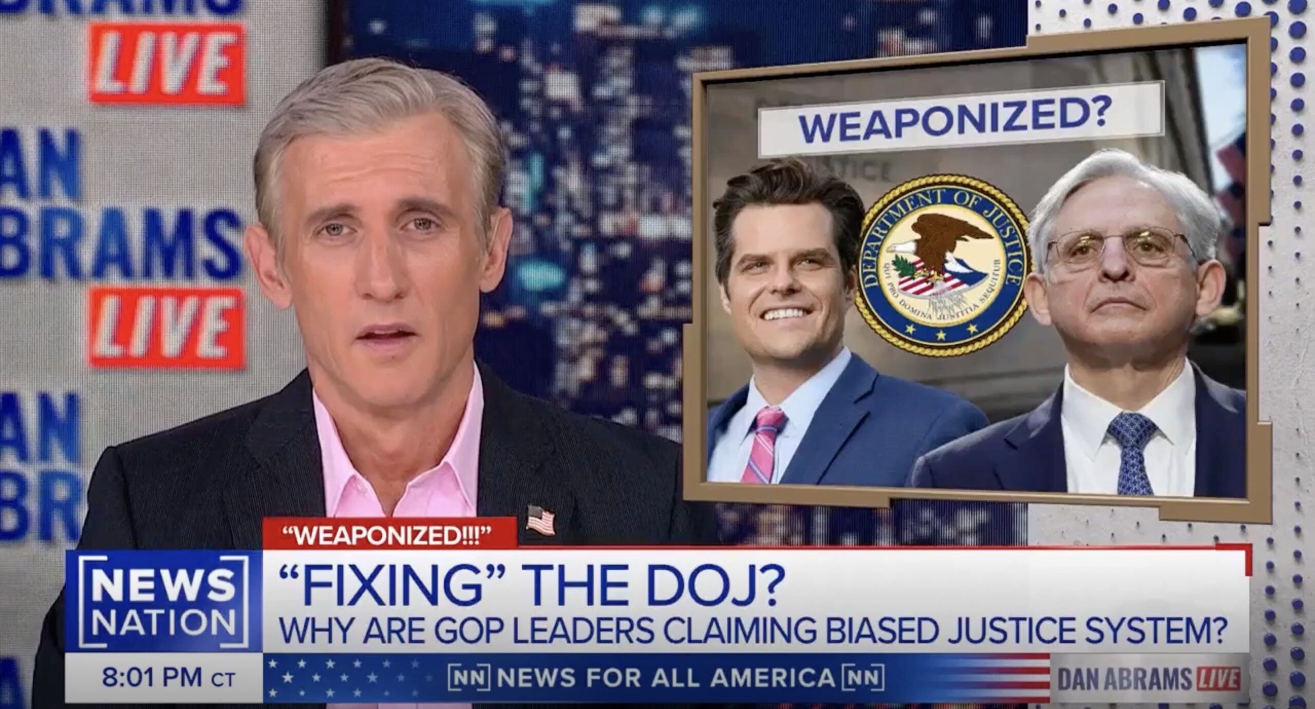 Dan Abrams Slams GOP Arguments about Gaetz, 'Weaponized DOJ'