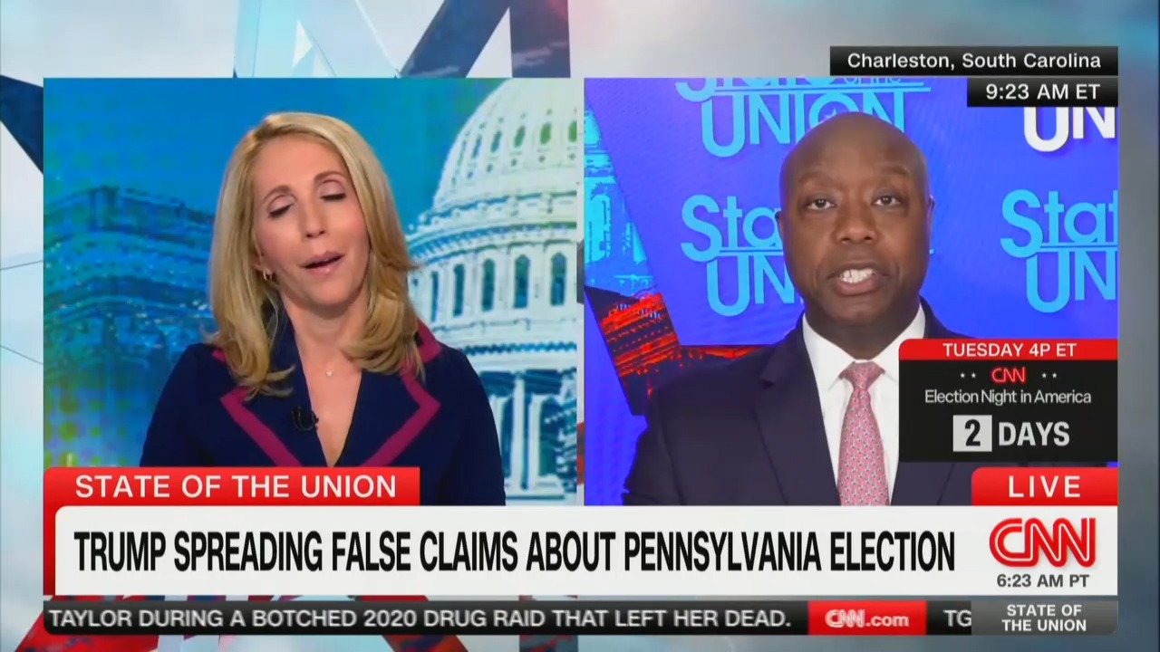 Dana Bash Calls BS On Tim Scott's Deflection Over Trump's Rumors