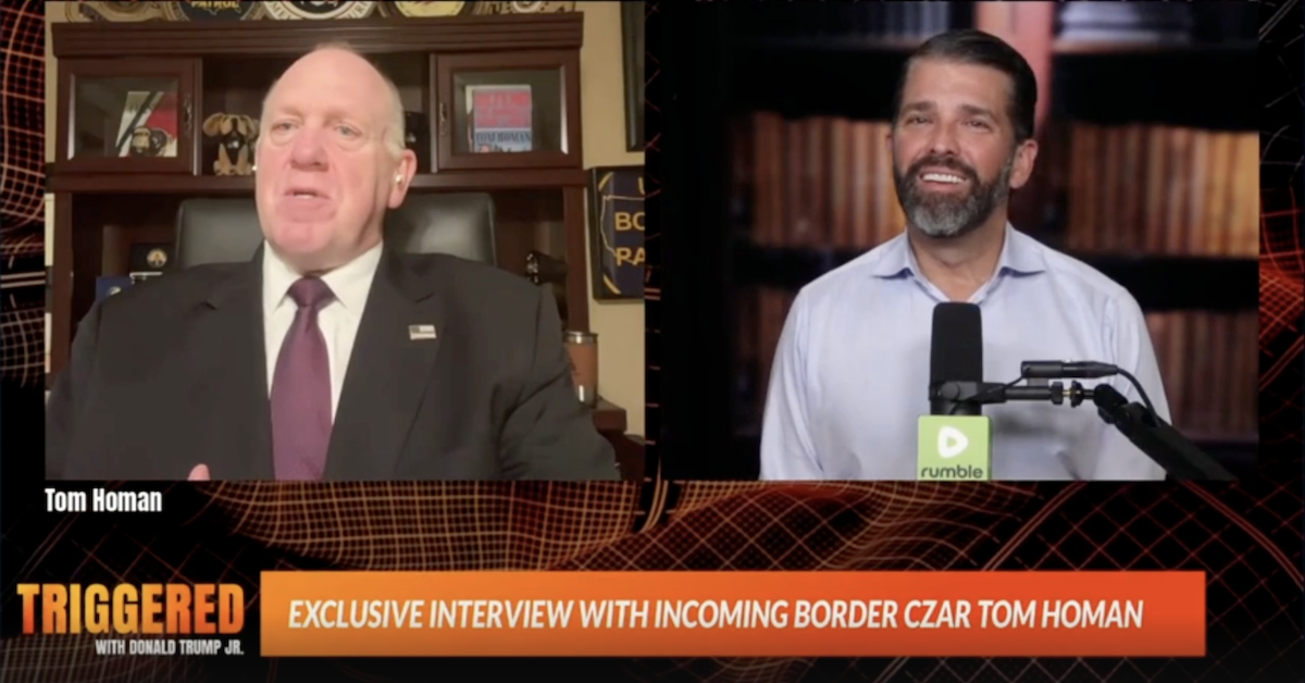Trump Border Czar Tom Homan Promises Shock and Awe on Day 1
