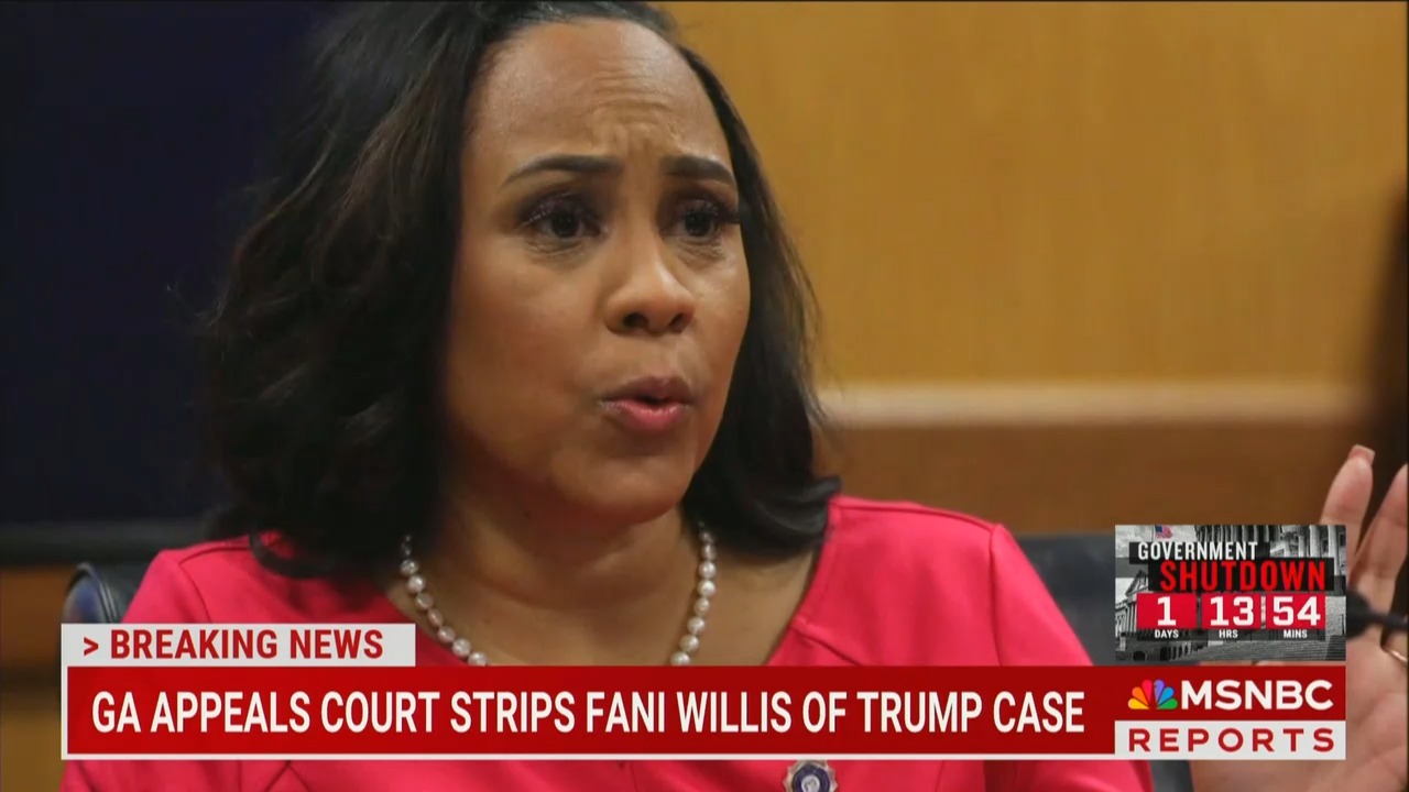 Georgia Reporter Claims on MSNBC Fani Willis 'Is Damaged'