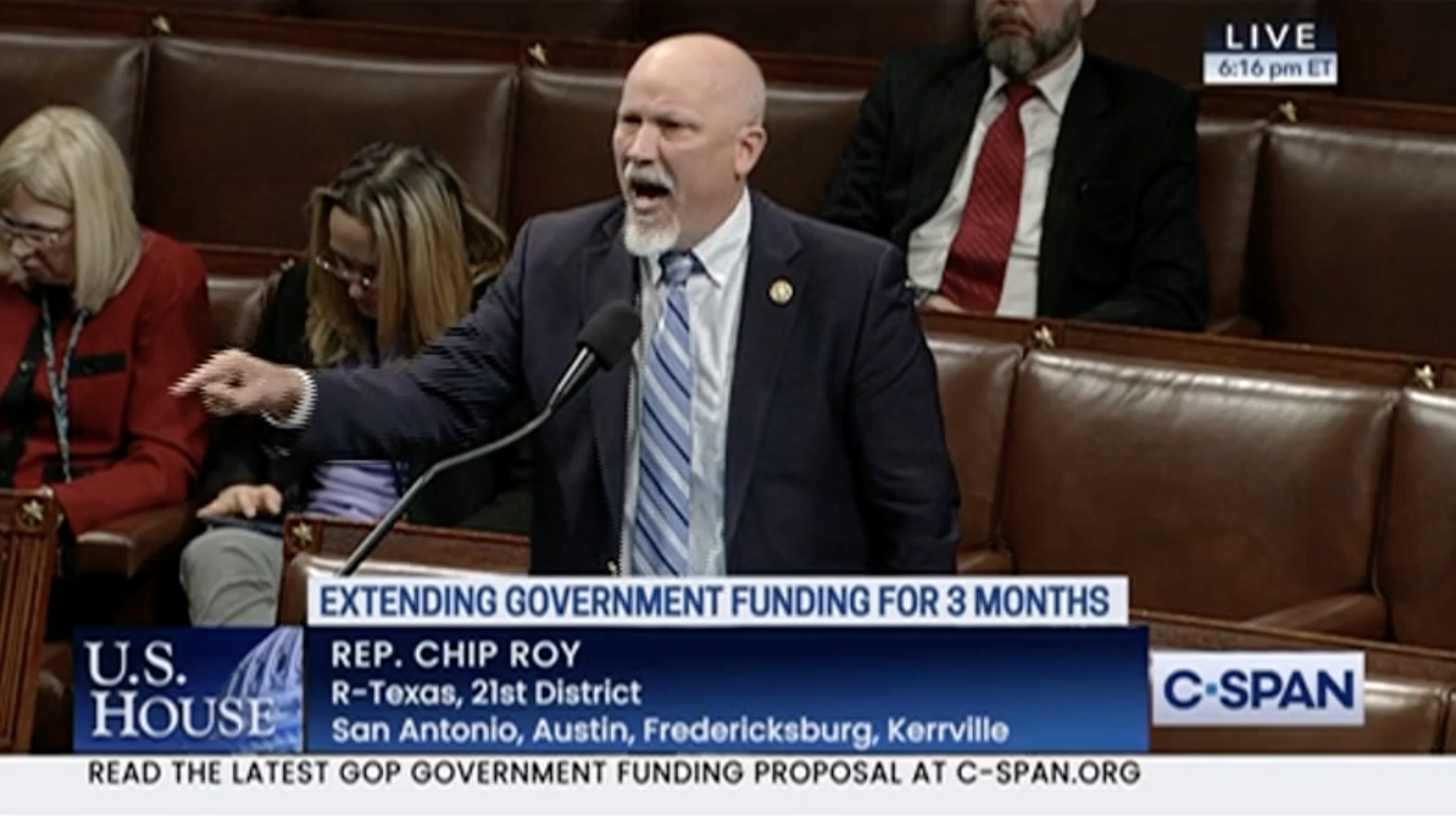 Chip Roy Loses It at Republican Colleagues on House Floor