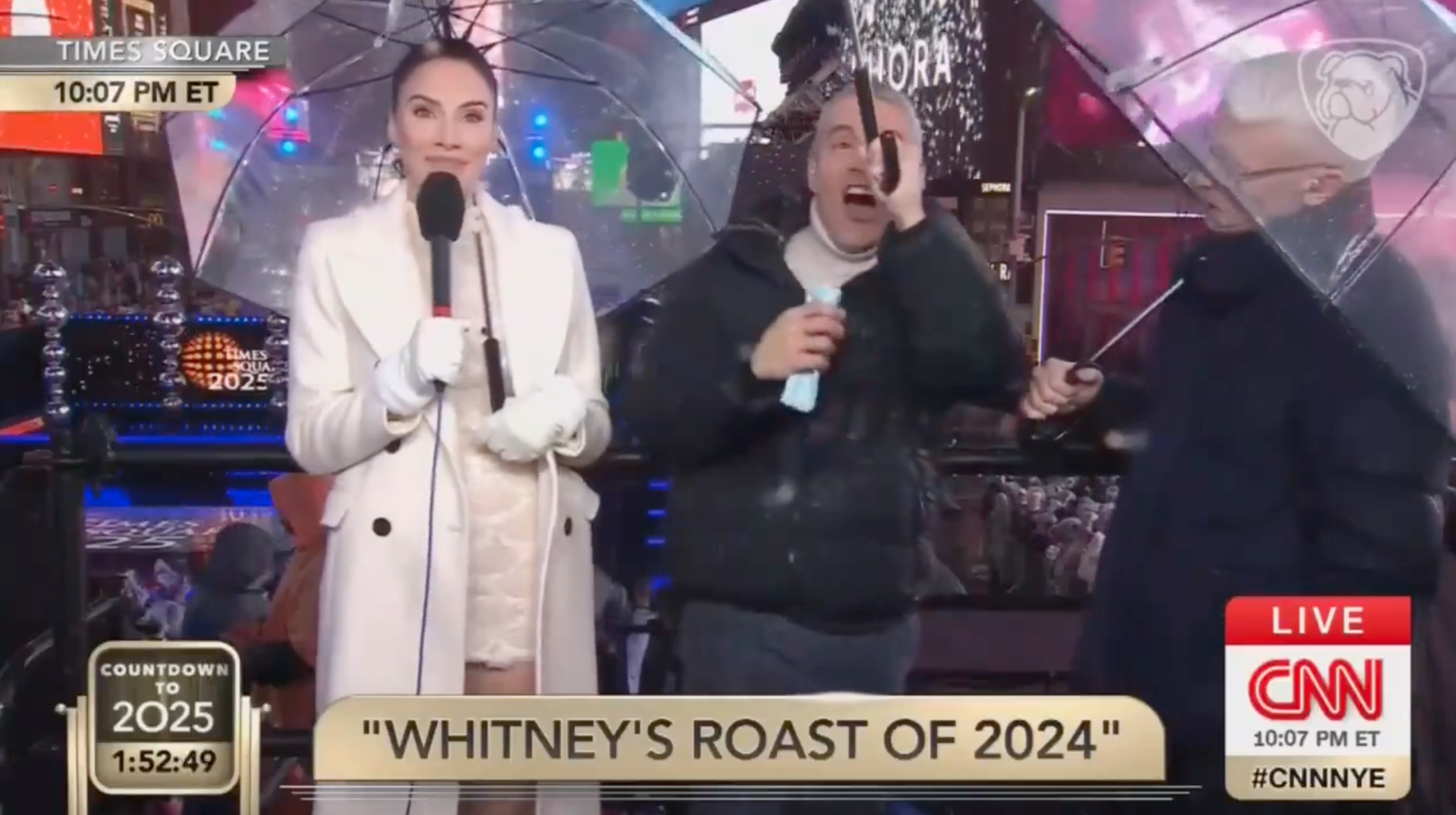 Anderson Cooper Cringes as Whitney Cummings Roasts CNN