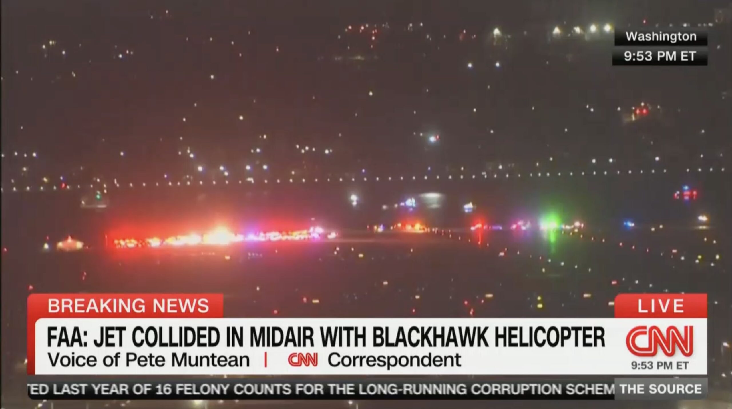 CNN Reporter ‘Stunned’ After Black Hawk Helicopter Collides With Jet