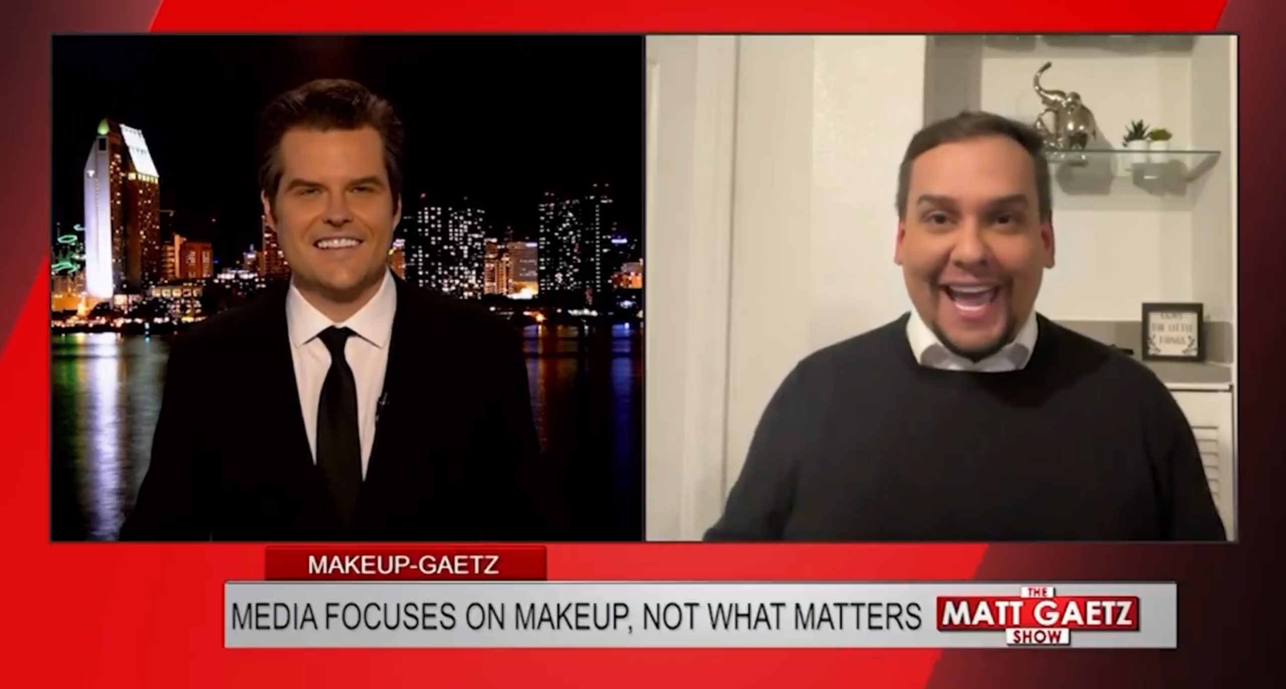 George Santos Gives Matt Gaetz Makeup Advice On OAN