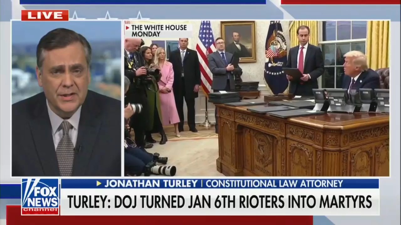 Jonathan Turley Defends Trump Jan 6 Pardons, Skirts Violence