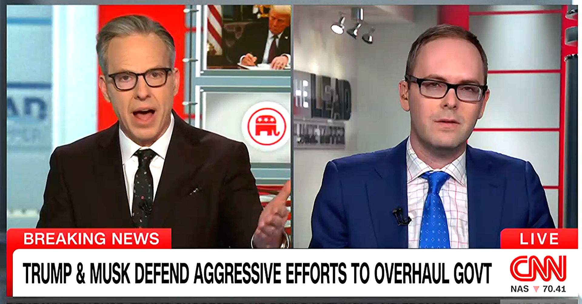 CNN Jake Tapper, Daniel Dale Rip Trump-Musk Oval Office Rant
