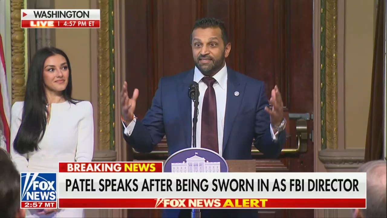 Kash Patel Challenges The Media After Being Sworn In