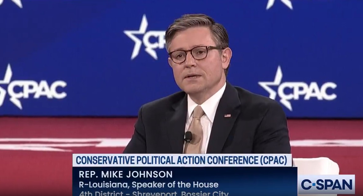 Mike Johnson At CPAC Promises No More Money to Ukraine