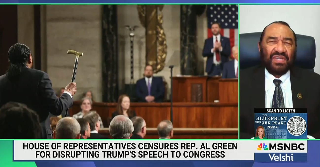 MSNBC Host Asks Al Green if Other Democrats Are Just 'Too Civil' to Trump