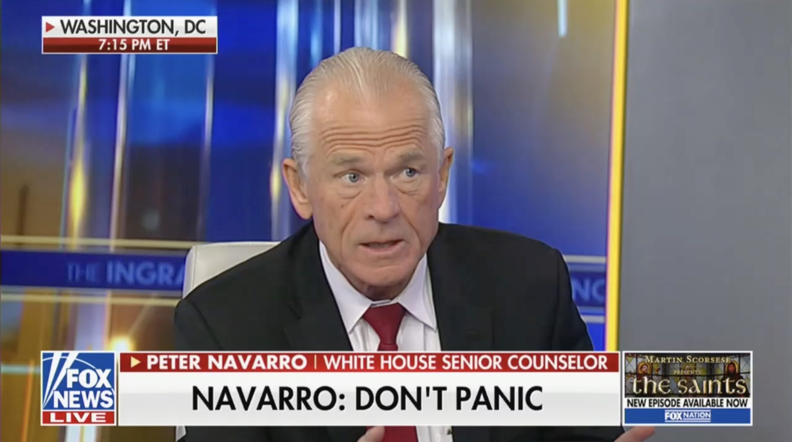 'I Guarantee No Recession,' Peter Navarro Assures Fox Viewers