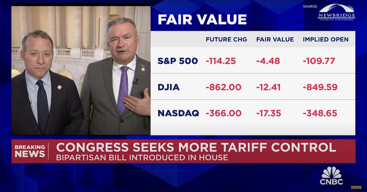 GOP's Don Bacon: It's 'Constitutional' to Defy Trump Tariffs