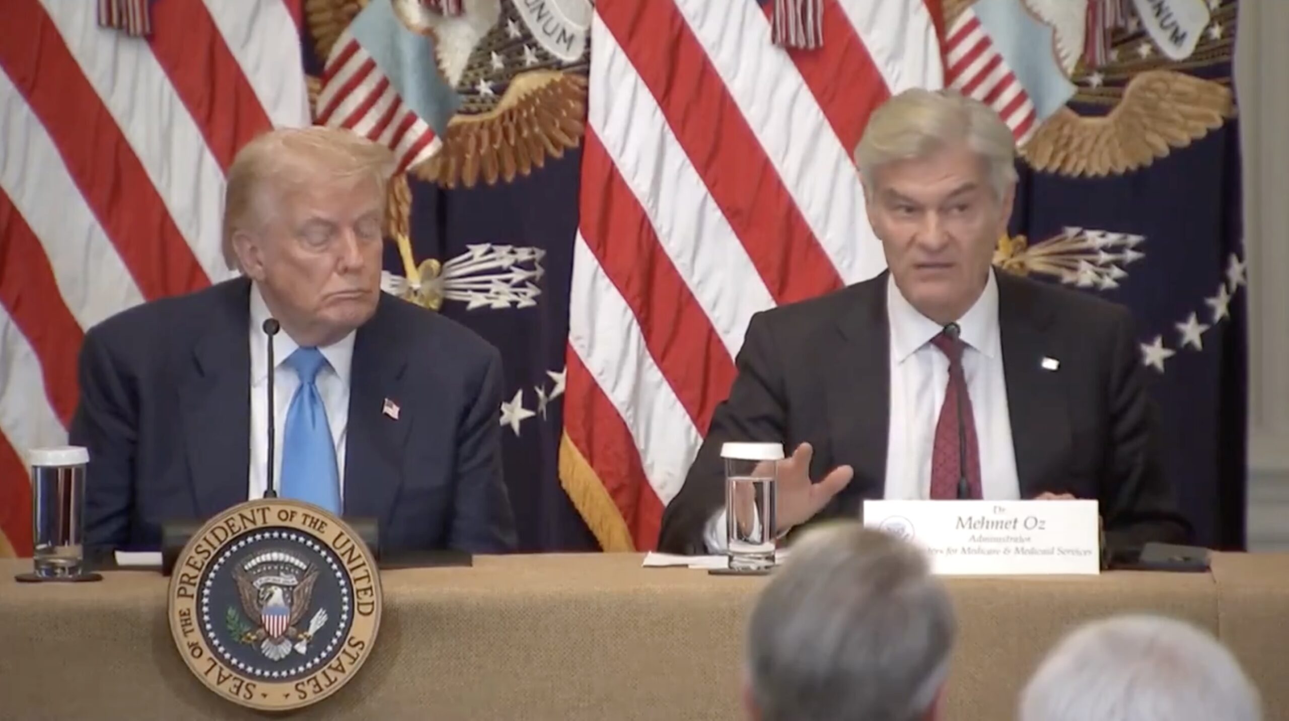 Trump Struggles To Keep Eyes Open During Dr. Oz Presentation
