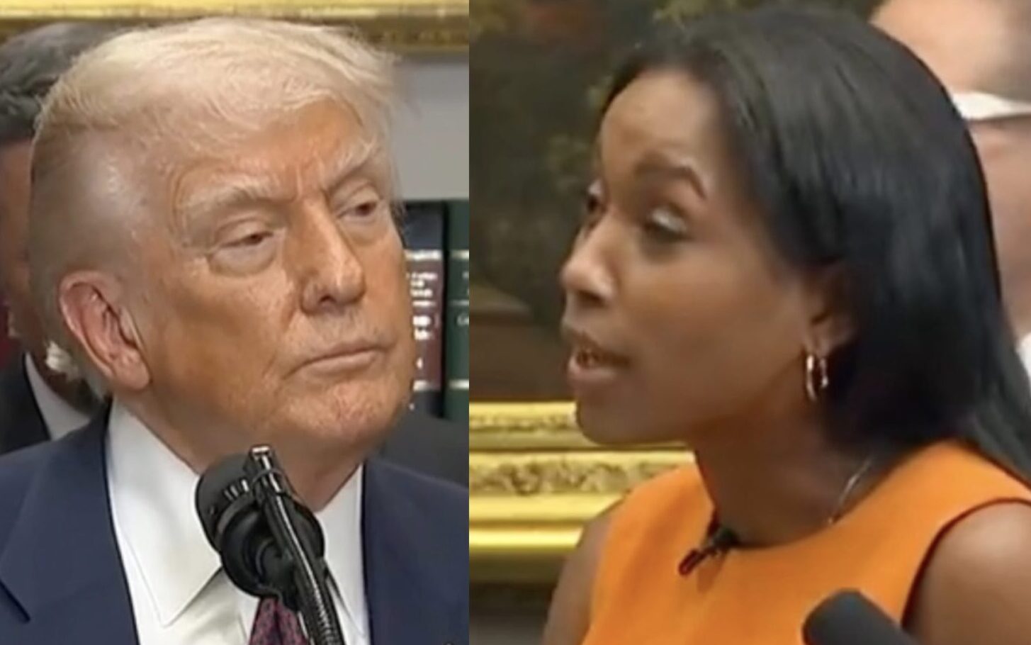 Trump Rips ABC's Rachel Scott for Virginia Giuffre Question