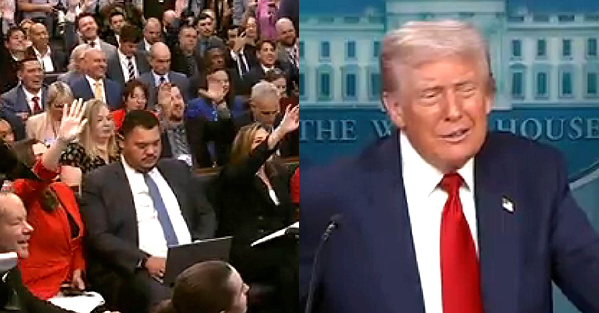 Embarrassing Press Corps Laughs At Hostile Trump Crack