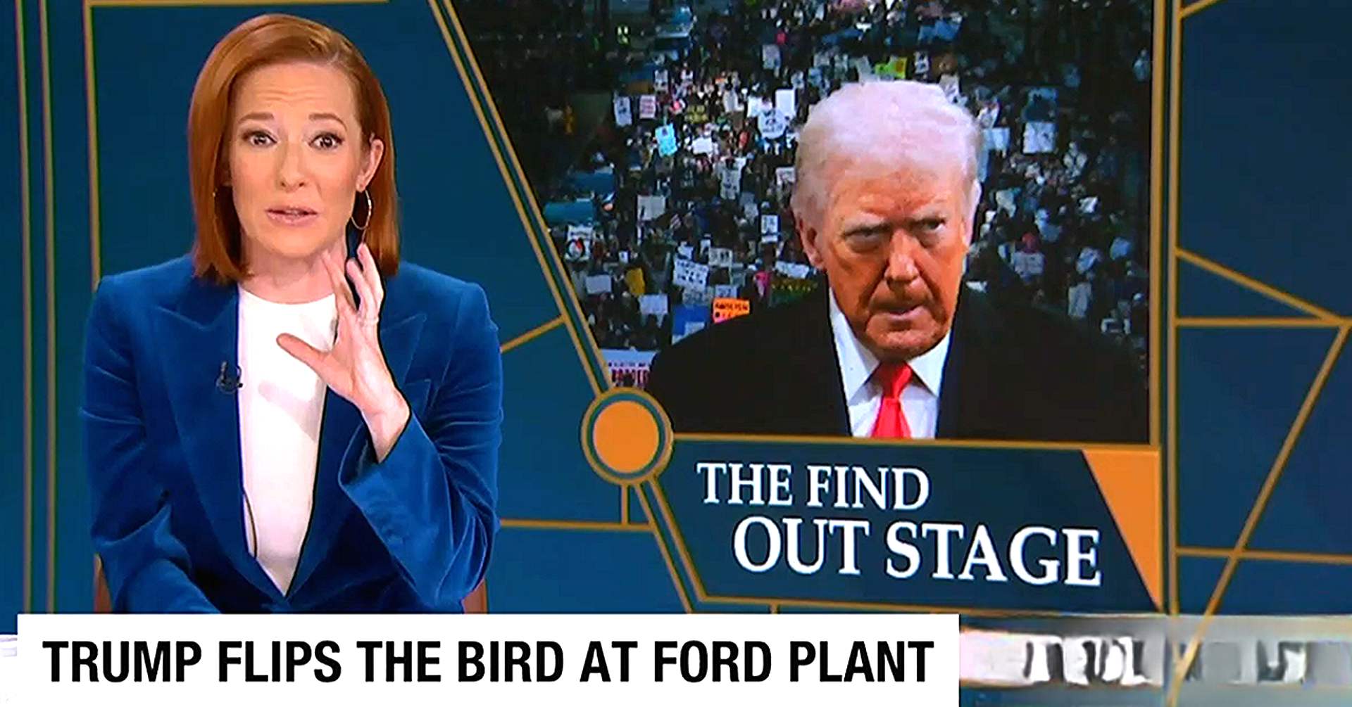 Jen Psaki Rips Trump 'Pedophile Protector' Heckler Bird-Flip