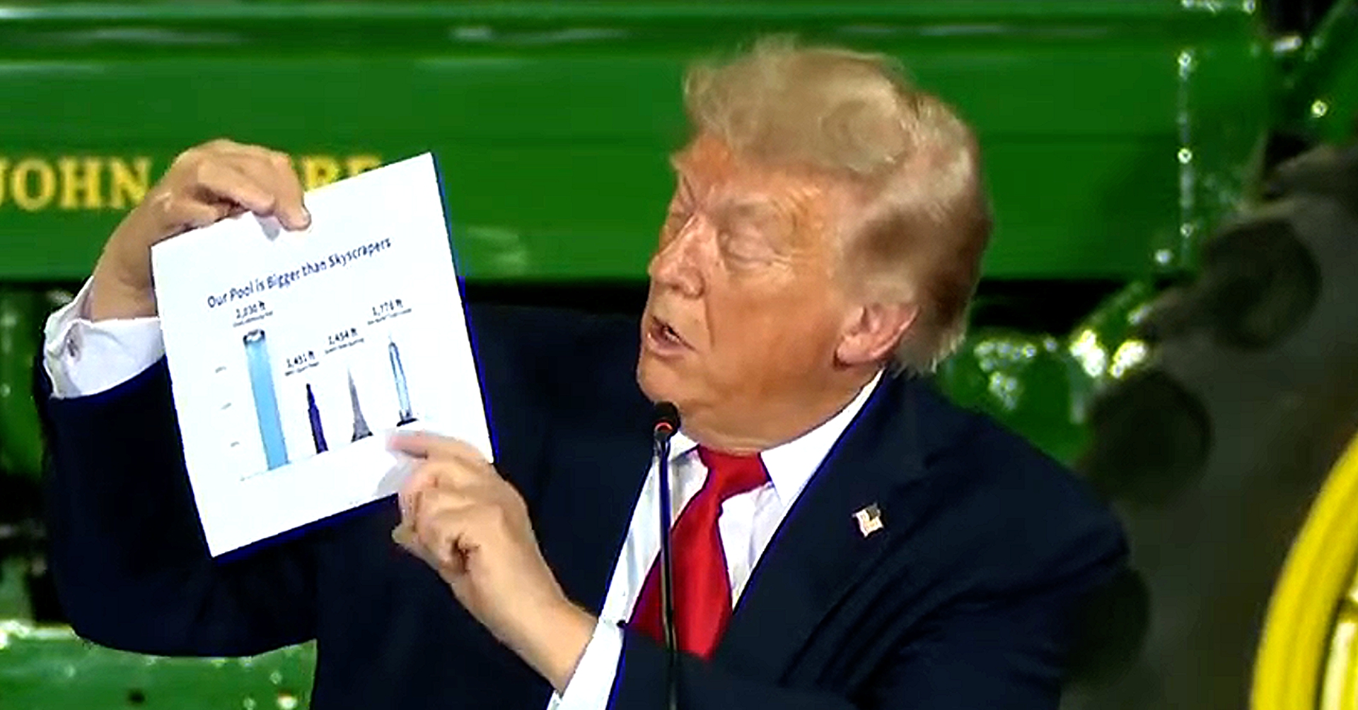 Trump Riffs For 7 Solid Minutes on Pools, Fountains, Grass